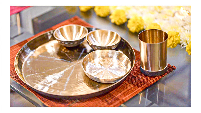 Kansa Dinner set without cutlery – Shuchi Heritage